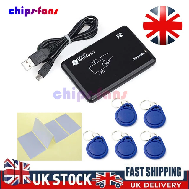SMART USB RFID IC/ID Card Reader NFC Read 13.56MHz 125KHz+Card+Key Tag ...