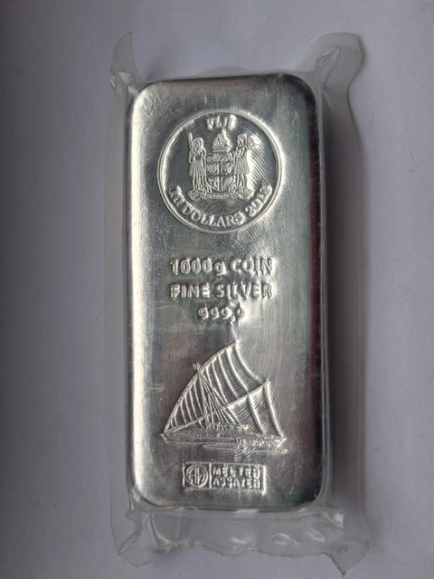 1 KILO / kg Silberbarren Fidschi-Inseln Produzent Argor-Heraeus ...