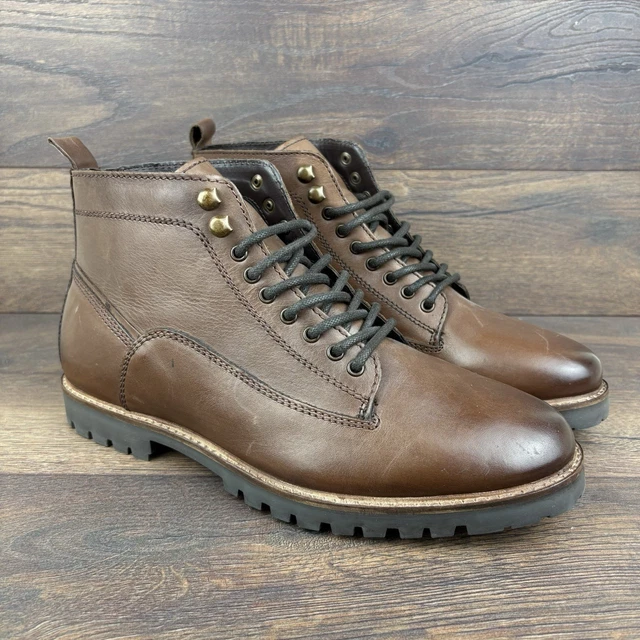 SILVER STREET LONDON Thames Leather Lace Up Boots Brown Men’s Size UK ...