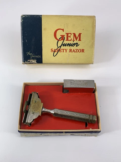 VINTAGE GEM JUNIOR Safety Razor, in Original Box, Made in USA, New York ...