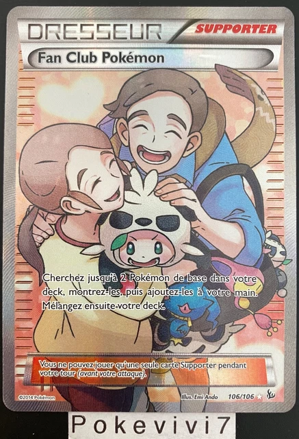 CARTE POKEMON FAN CLUB POKEMON 106/106 Ultra Rare Full Art FA XY2 FR ...