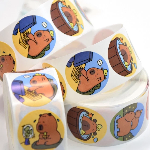 PAPER TAPE CUTE Capybara Stickers Capybara Cartoon Capibara Stickers ...