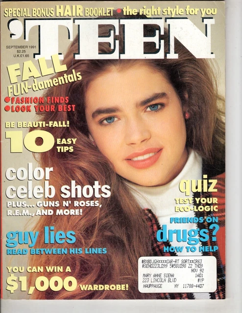 TEEN MAGAZINE SEPTEMBER 1991 Denise Richards 1990s Fashion magazine for ...