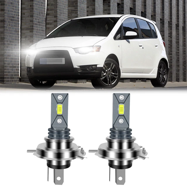 FOR MITSUBISHI COLT 2008-2012 Headlight 2x H4 Kit Car LED Bulbs PURE ...