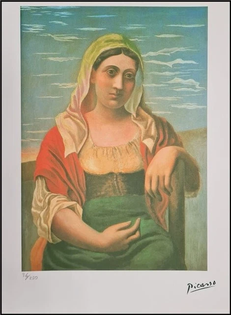 PABLO PICASSO * Italian Woman * 38 x 28 cm * signed lithograph*limited ...