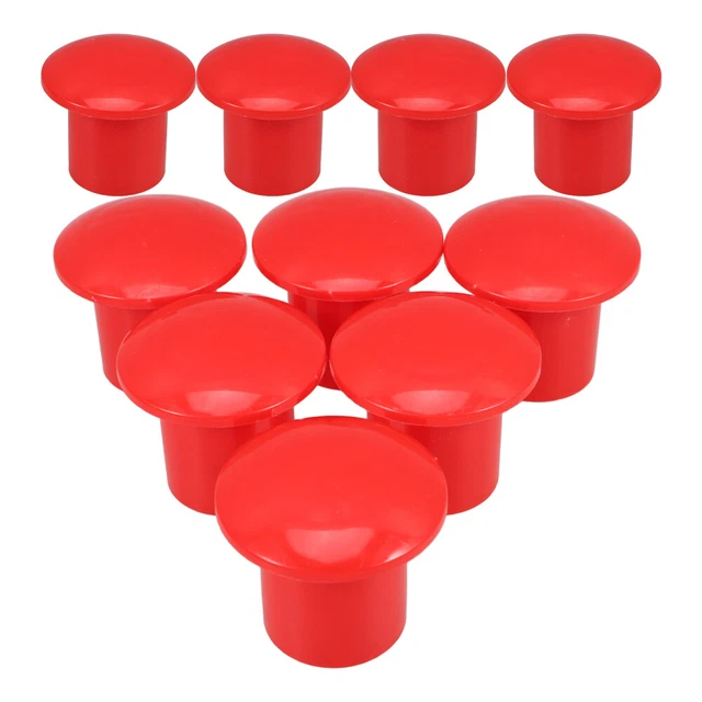 60 PCS REBAR Safety Caps Plastic Rebar Mushroom Cap Red Protective Caps ...