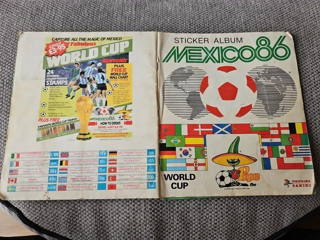 MEXICO 1986 86 World Cup Panini Football Sticker Album 100% Complete ...