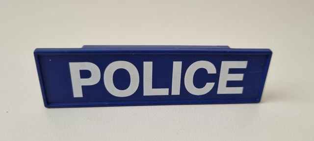PLAYMOBIL POLICE STATION Sign with Red Connectors on Back £2.49 ...