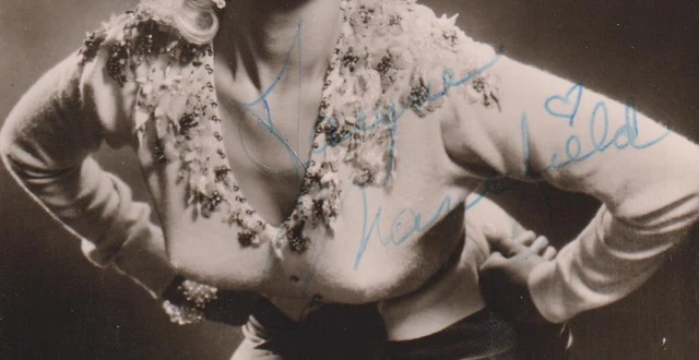 Jayne Mansfield Original Autogramm Signierte Sexy Kolibri Postkarte