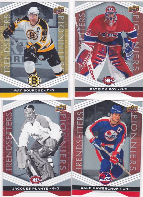 22/23 TIM HORTONS Trendsetters Lot (4) Bourque/Plante/Roy/Hawerchuk $2. ...