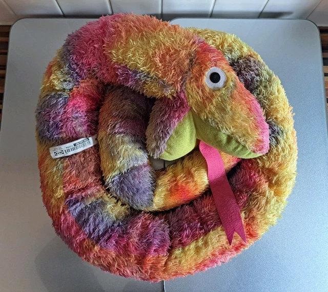 IKEA DJUNGELORM RAINBOW Snake 2m Soft Toy Plush - Vintage 1990s £16.13 ...