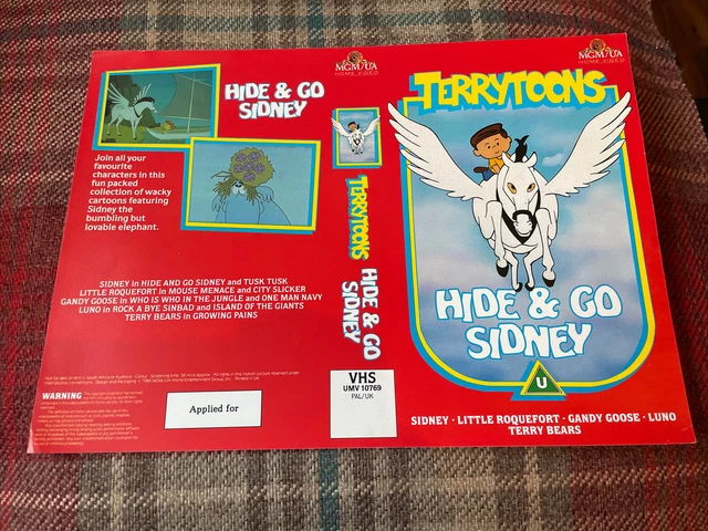 TERRYTOONS HIDE & go sidney MGM vhs sleeve only ex rental £7.50 ...