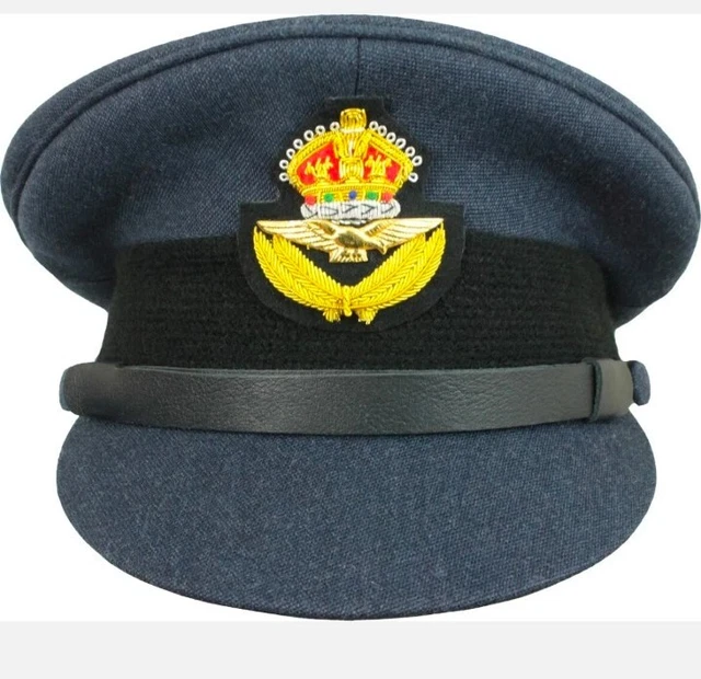WW2 BRITISH RAF Visor Cap - Repro Pilot Peak Hat Uniform Air Force ...