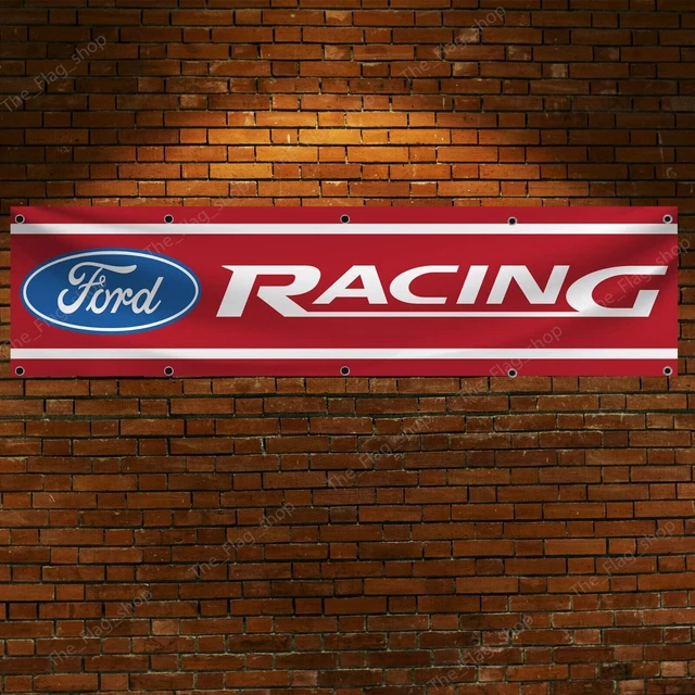 FORD RACING 2X8 ft Banner Auto LKW Garage Flagge Ford Logo Man Cave ...