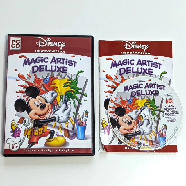 DISNEY'S MAGIC ARTIST Deluxe - RARE - Disney Imagination - PC CD-ROM ...
