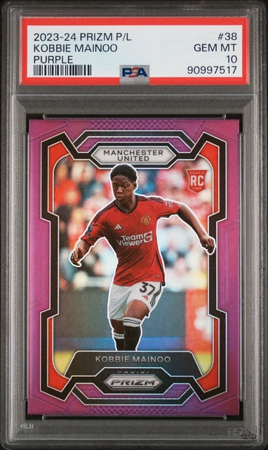 2023-24 PANINI PRIZM Premier League Kobbie Mainoo Viola PSA 10 SP #38 ...