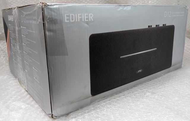 EDIFIER D12 INTEGRATED Desktop Bluetooth Stereo Speaker with Wooden ...