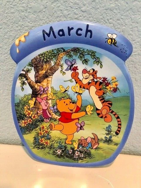DISNEY WINNIE the Pooh The Whole Year Through March Plate Bradford ...