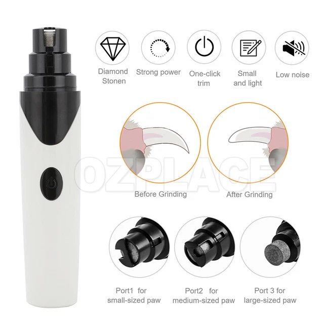 PET CLIPPERS DOG Cat Nail Claw Grooming Grinder Trimmer Electric Nail ...