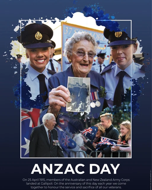 FREE POST, ANZAC Day Poster,World War, Naval ,Defence, Army, Airforce ...