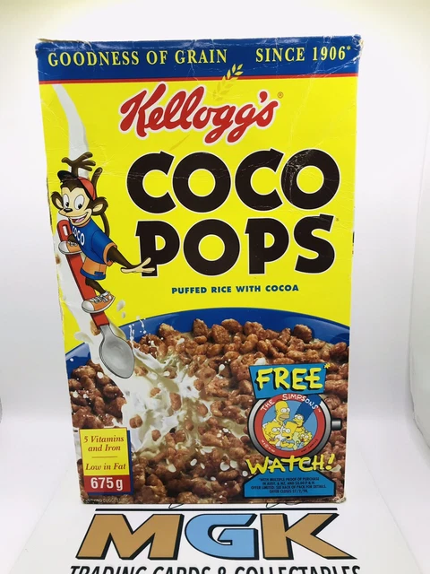 KELLOGG’S THE SIMPSONS Promotional 1998 Coco Pops Cereal Box Vintage ...