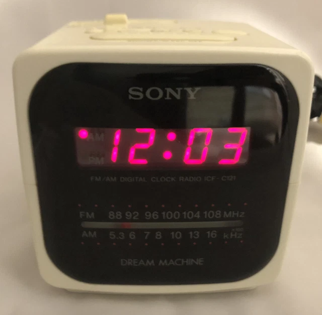 SONY ICF-C121 DREAM Machine Digital Cube Alarm Clock Am/Fm Radio ...