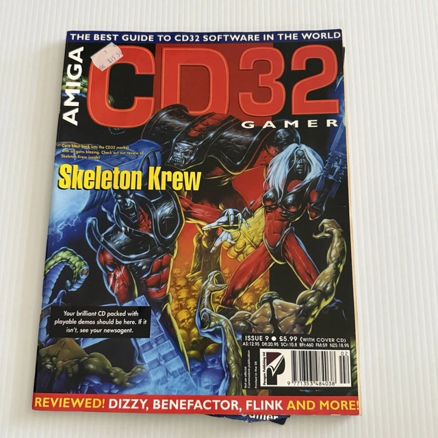 AMIGA CD32 GAMER Magazine Issue 9 Feb 1995 Skeleton Krew Dizzy Flink ...