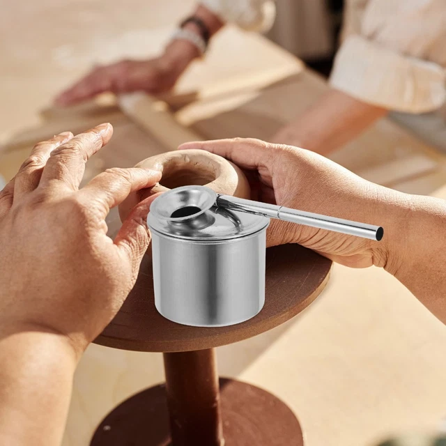 STAINLESS STEEL GLAZE Spray Pot Clay Glazing Tool Pottery Painting ...