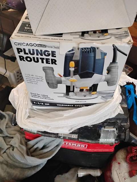 Chicago electric 2.5 hp heavy duty plunge router store