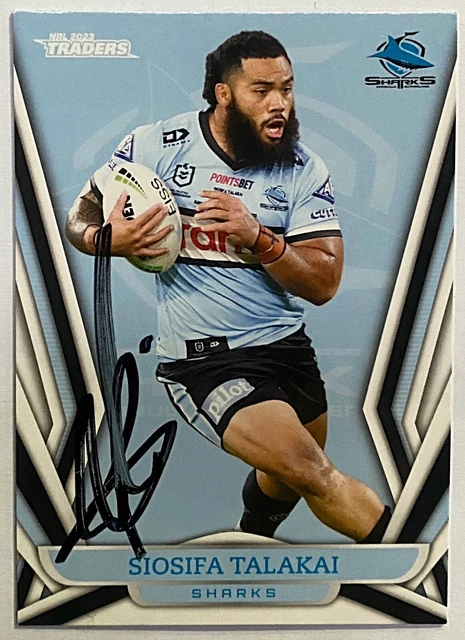 SIOSIFA TALAKAI CRONULLA Sharks 2023 Traders Titanium Nrl Signed Card £ ...