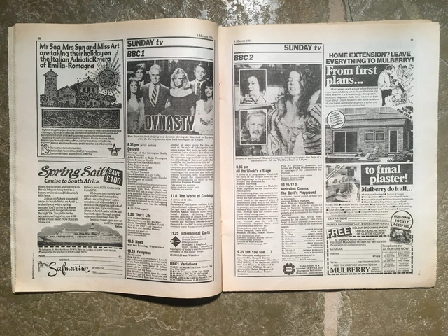 RADIO TIMES 3-9 March 1984. Caravaggio Conspiracy, Dynasty, Capt Zep ...