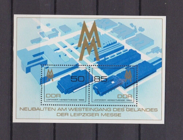 DDR 1989 POSTFRISCH Block MiNr. 99 Leipziger Herbstmesse EUR 1,00 ...
