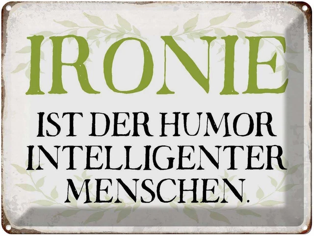 PLAQUE EN TÔLE 30x40 cm Ironie Humor intelligent Décoration Cadeau Métal Panneau EUR 24,89 ...
