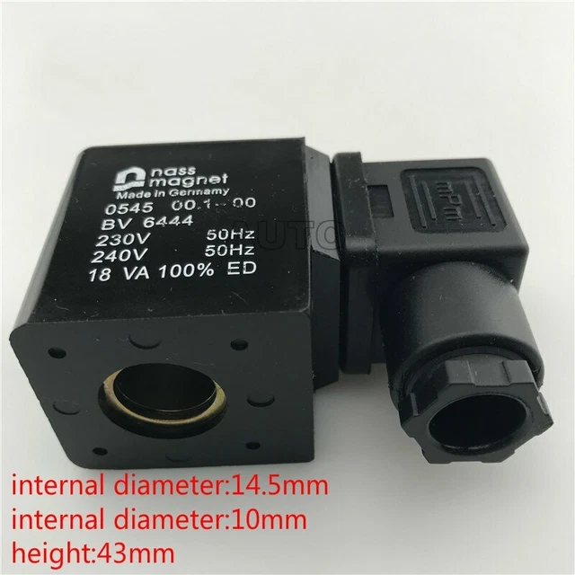 NASS SOLENOID VALVE coil 0545 00.1-00 BV5802 24VDC 20W SL EUR 14,35 ...