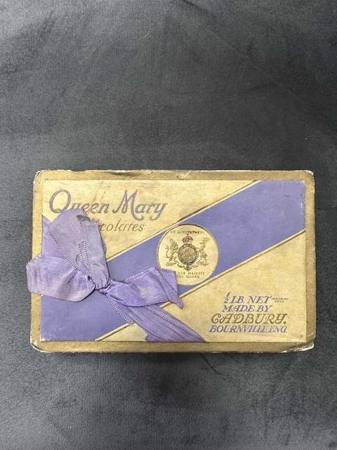 RARE CADBURY BOURNVILLE Queen Mary Chocolates Box Vintage £20.39 ...