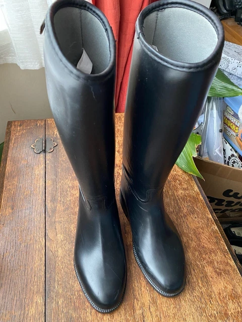 DUBLIN UNIVERSAL TALL black riding boots size 13/32 VGC £10.00 ...