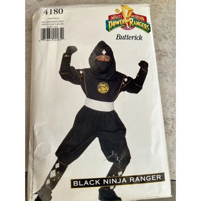 BUTTERICK 4180 MIGHTY MORPHIN POWER RANGER Sewing Pattern Kids All ...