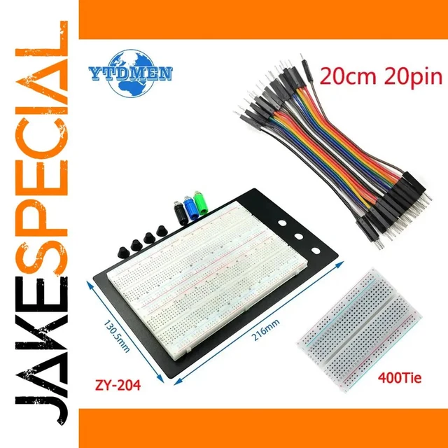 JAKESPECIAL – PROFESSIONAL Breadboard Jumper Wire Kit for Prototyping ...