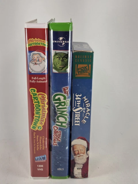 DR. SEUSS HOW Grinch Stole Christmas VHS Miracle On 34th, Christmas In ...