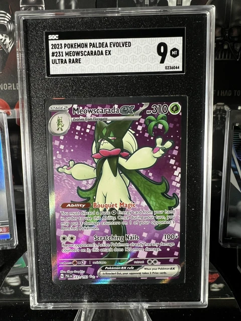 2023 POKEMON PAL En-Paldea Evolved Ultra Rare #231 Meowscarada Ex Sgc 9 ...
