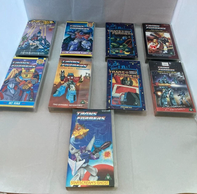 9 X VINTAGE TRANSFORMERS VHS VIDEO TAPES - RARE - CYBERTRON MEGATRON ...
