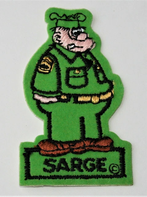 RARE VINTAGE BEETLE Bailey Sarge Newspaper Comic Strip Character Patch ...