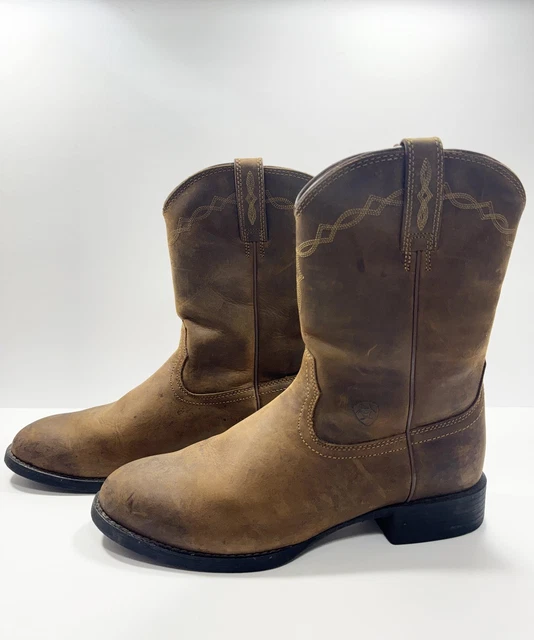 ARIAT MEN'S HERITAGE Roper Western Boot Brown Cowboy boot Size 10.5D £ ...