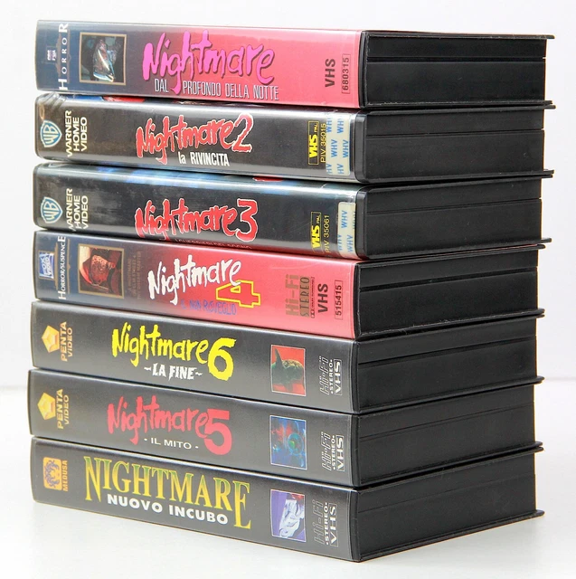 NIGHTMARE VHS SAGA Collezione Completa 7 Videocassette Wes Craven ...