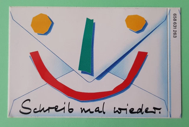AUFKLEBER / STICKER: Deutsche Bundespost Briefumschlag - Schreib mal ...