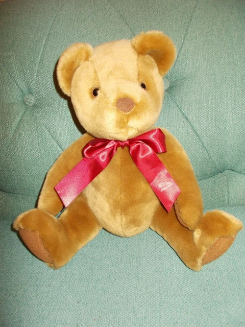 ORIGINAL JAGUAR LAND Rover Heritage Jaguar Teddy Bear Burgundy Bow ...