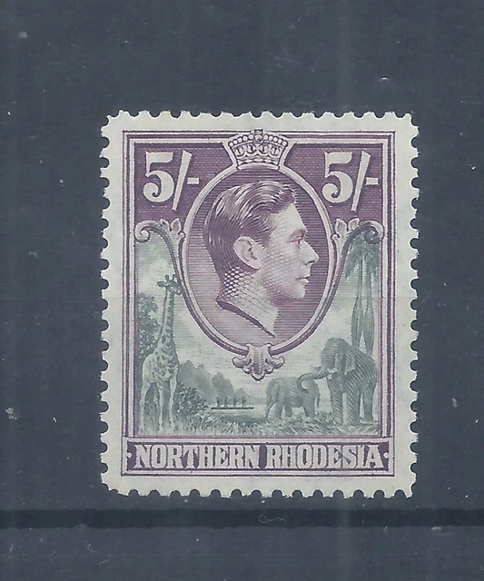 NORTHERN RHODESIA STAMPS. 1938 George VI 5s MH SG 43 CV £32 (AJ366) £7. ...