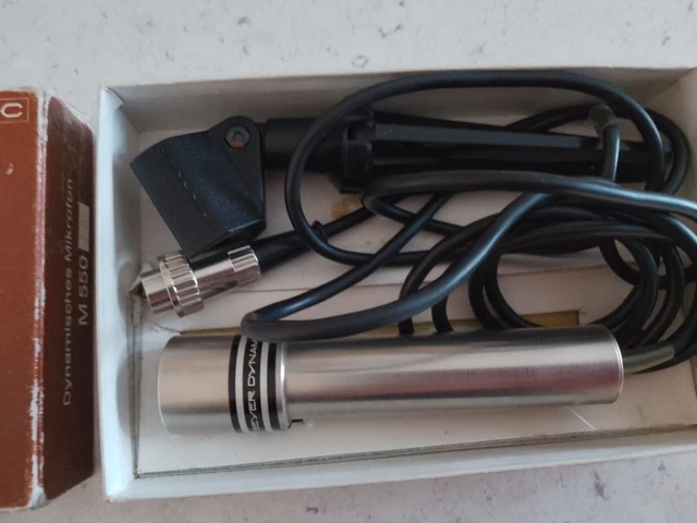 VINTAGE BEYER DYNAMIC Microphone Model M550 Tested Circular Din Plug ...