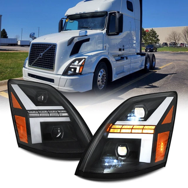LED HEADLIGHT FOR Volvo VNL VNM 2004-2018/VN 2004-2015/VNX 2015-2018 ...