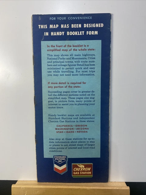 VINTAGE MAP/GUIDE. 1950'S Washington Points Of Interest Touring Map ...